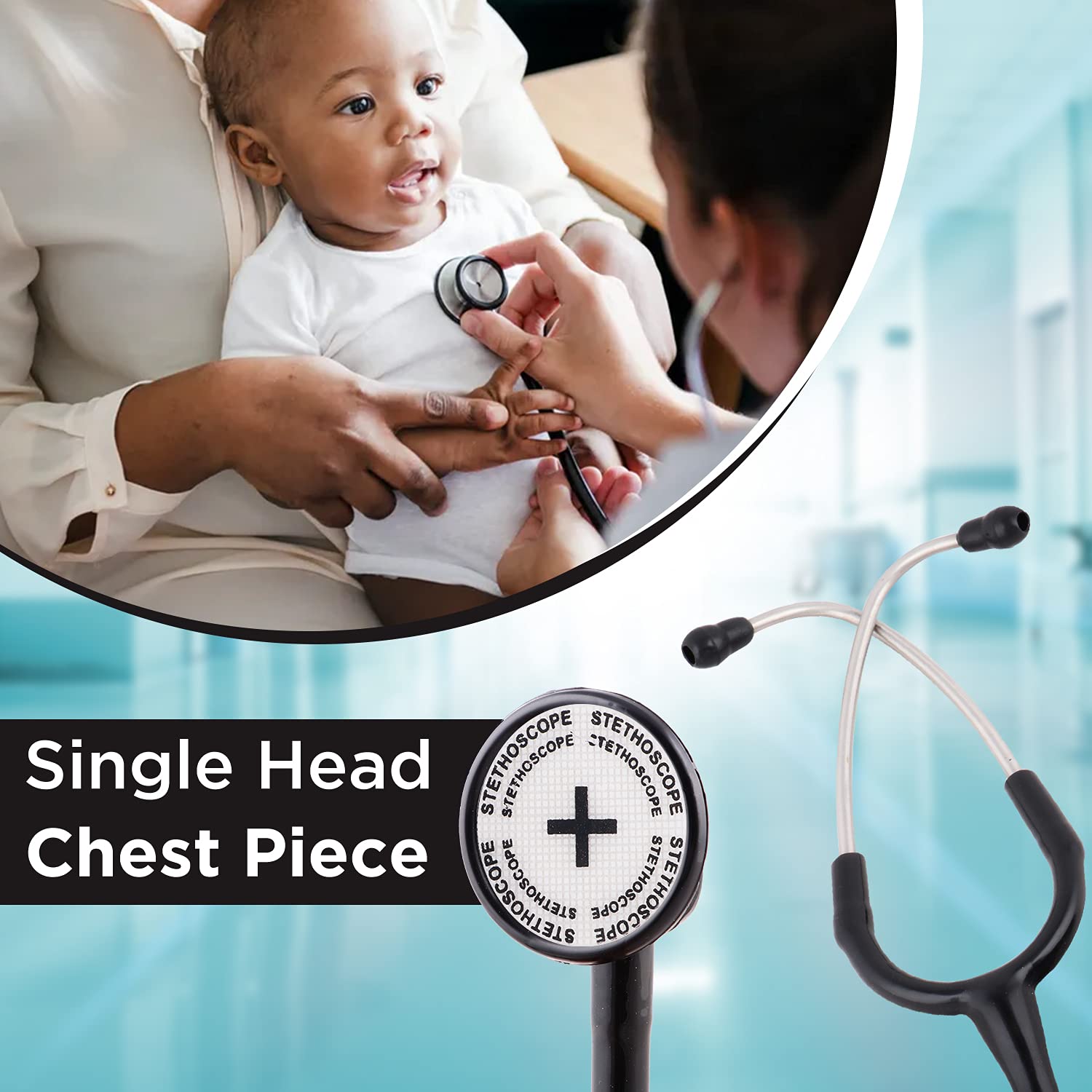 Oriley Pediatric Max Tone Stethoscope Heart Beat Monitoring Chest Piece ...